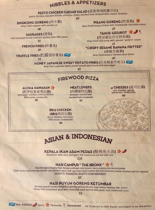 Harga Menu Jetski Cafe Terbaru 2017