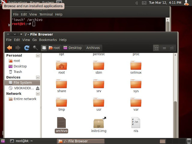 Comandos Básicos Backtrack