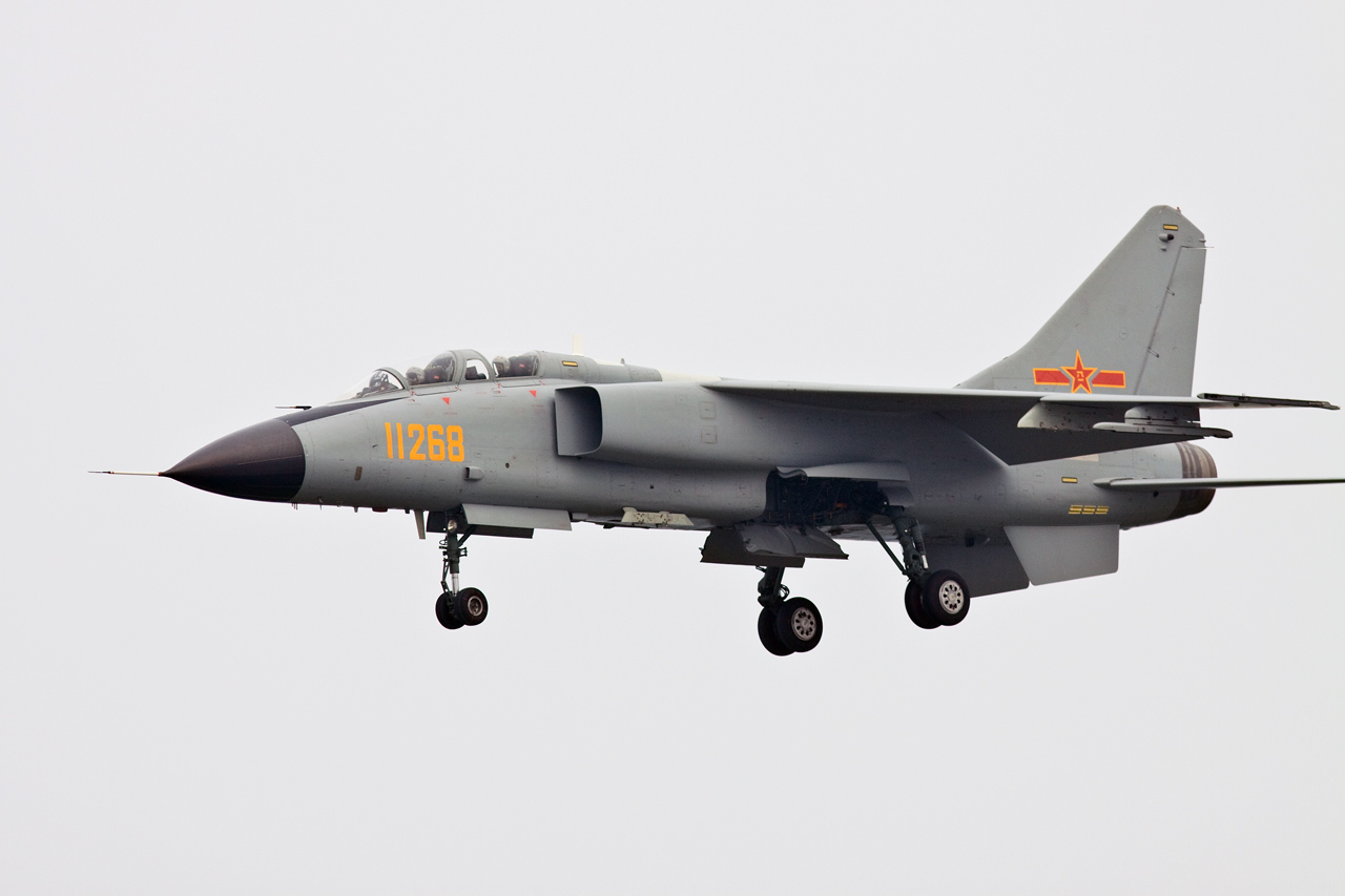 Chinese JH-7 Flying Leopard Fighter-Bomber with Rocket Pod | Chinese ...