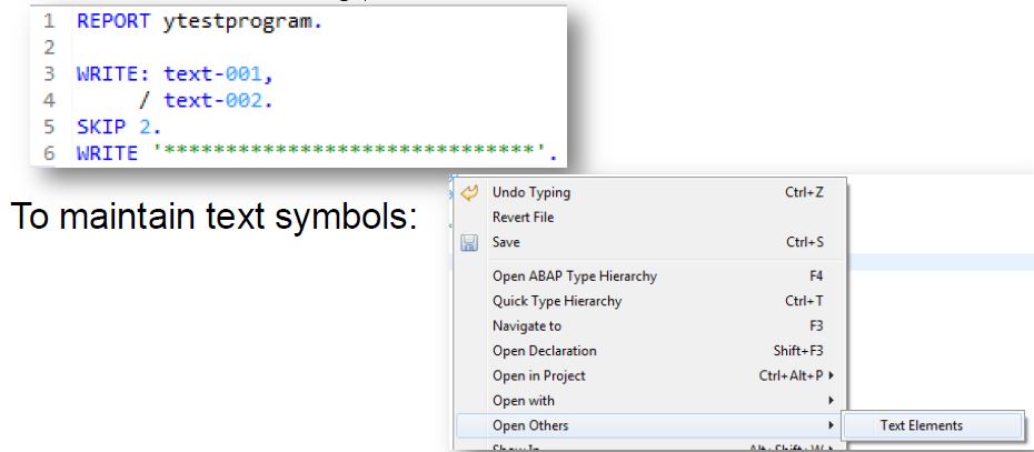 SAP ERP ABAP SIMPLE OUTPUT STATEMENTS
