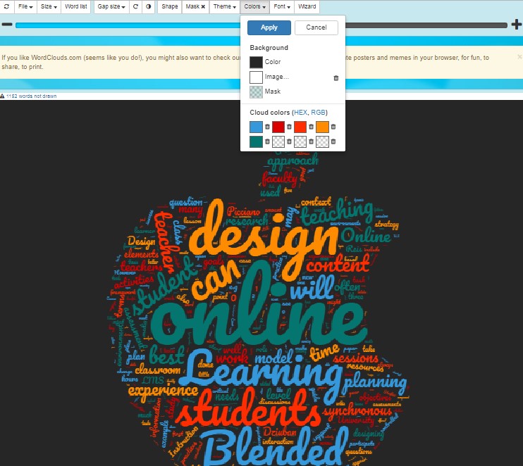 Blended Learning @ (Tech+Education) : How to create Wordcloud?