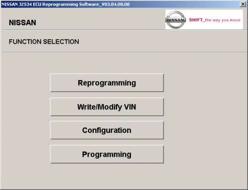 automotive repair: SOFTWARE NISSAN NERS (ECU REPROGRAMMING SOFTWARE) V03.04.00 ENGLISH