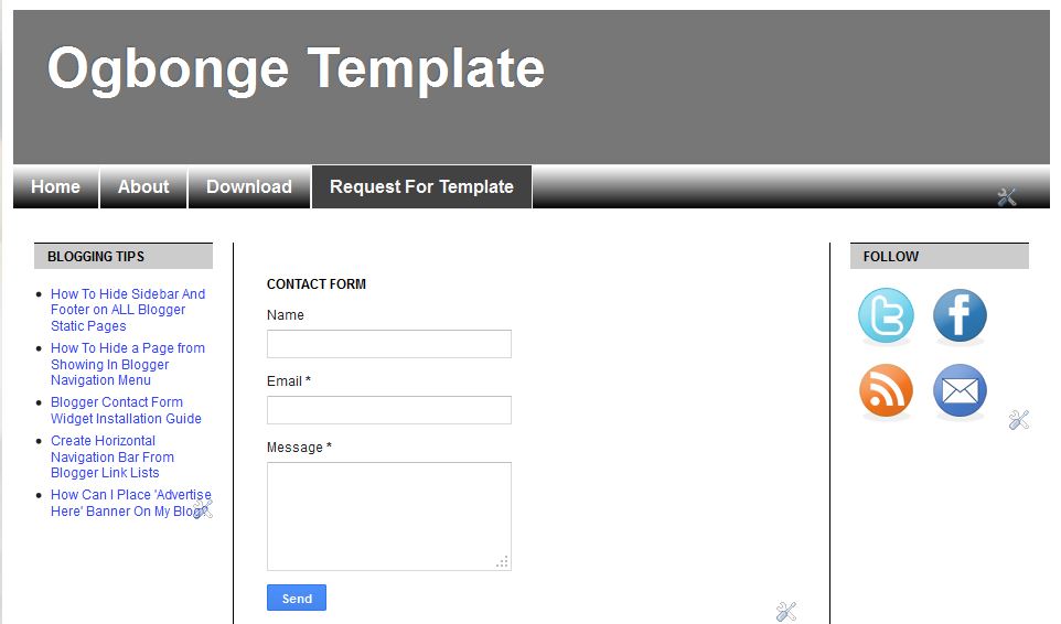 How To Add Blogger Contact Form To Contact Us Page - OgbongeBlog