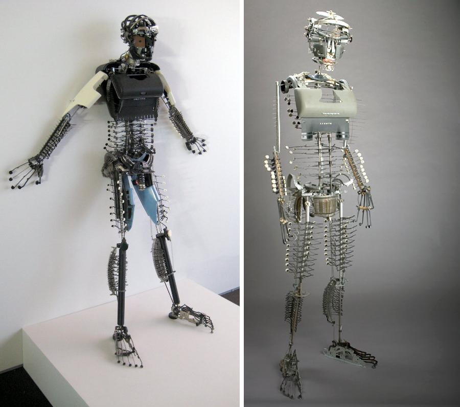 Simply Creative: Typewriter Assemblage Sculpture by Jeremy Mayer