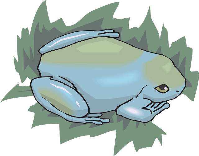 Blue Frog Clipart