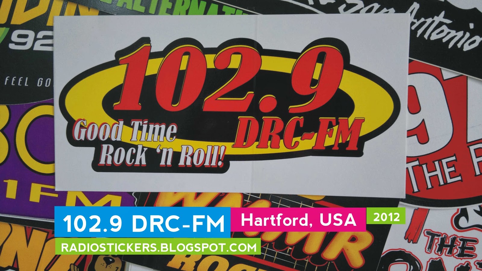 RADIO station stickers... and more!: 102.9 DRC-FM, Hartford (2001, 2012)