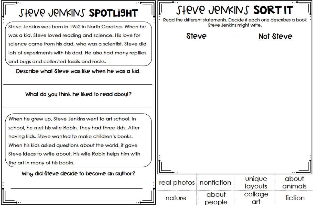 Paiges of Learning: Spotlight on Steve Jenkins!