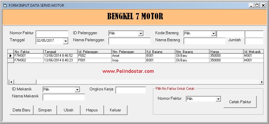 Aplikasi Pengolahan Data Bengkel Motor Menggunakan Visual Basic 6.0 ...