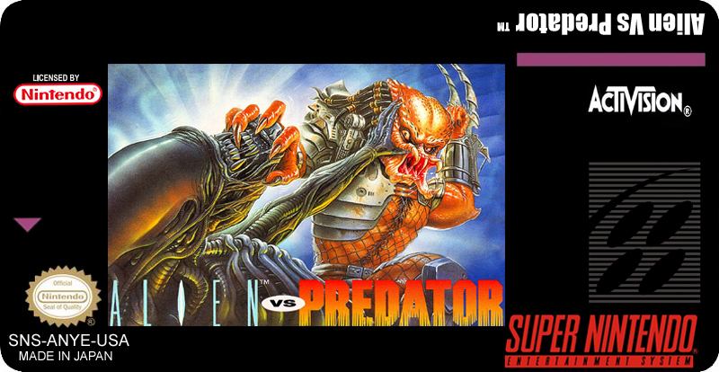 Super Nintendo Labels: Alien Vs Predator