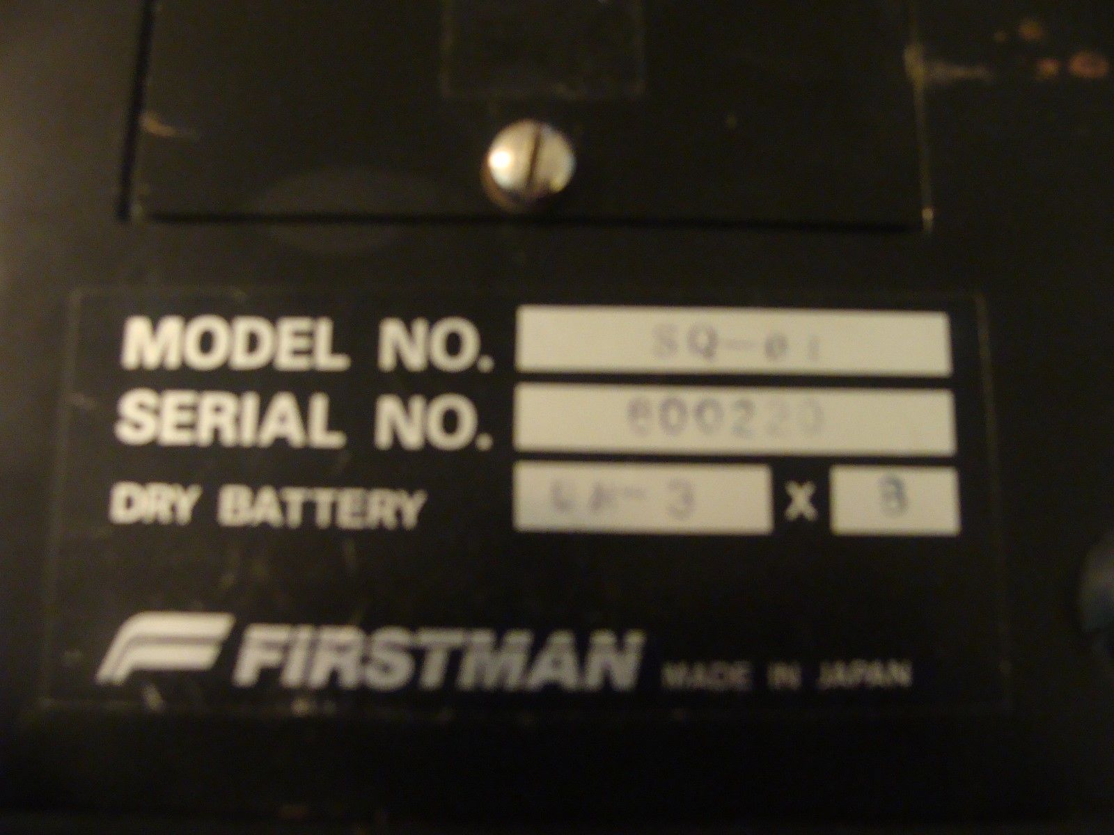 MATRIXSYNTH: Firstman Sequence Synthesizer Model SQ-01 SN 600220