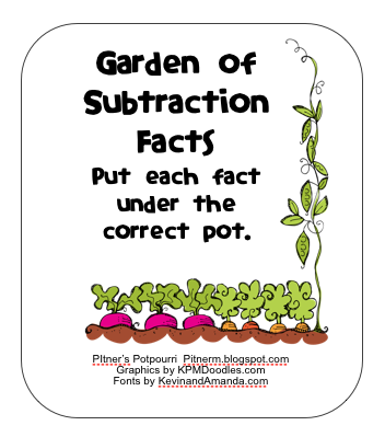 Classroom Freebies Too: Planting Subtraction Facts -- Freebie