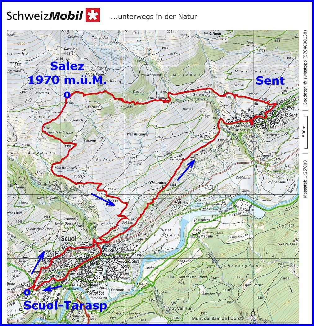 Pfannenstiel Wanderblog: Rundwanderung ab Scuol via Sent und Salez ...