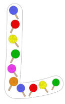 Muck Monsters: Letter L:L is for lollipop:lacing template
