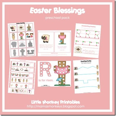 Our Little Monkeys: Preview: Easter Preschool Packs