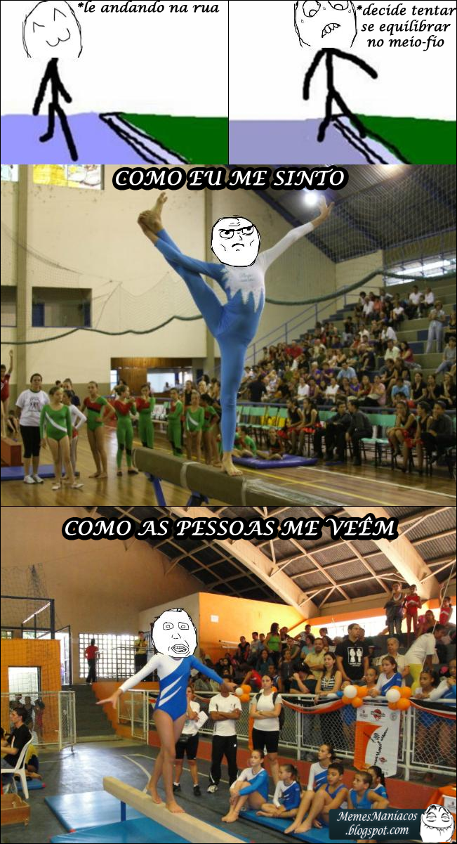 Andando no meio fio - Memes Maníacos - Gosta de memes? Então está no ...