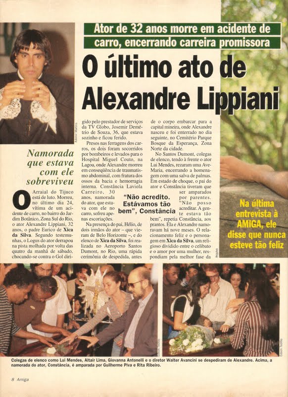 revista amiga & novelas: ALEXANDRE LIPPIANI - 1997