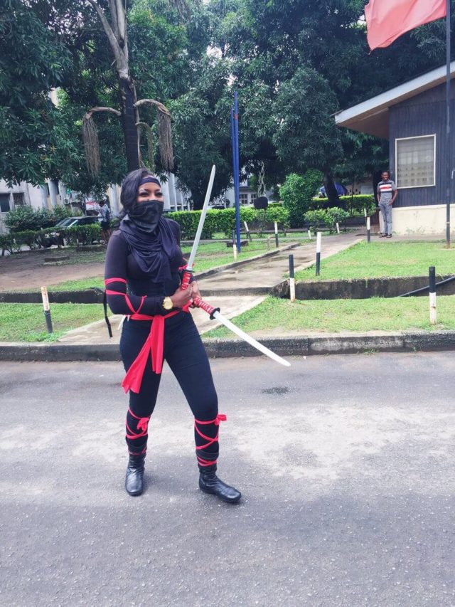 Nigerian Ninja: UNILAG Female Undergraduate Turns Ninja For Costume Day ...