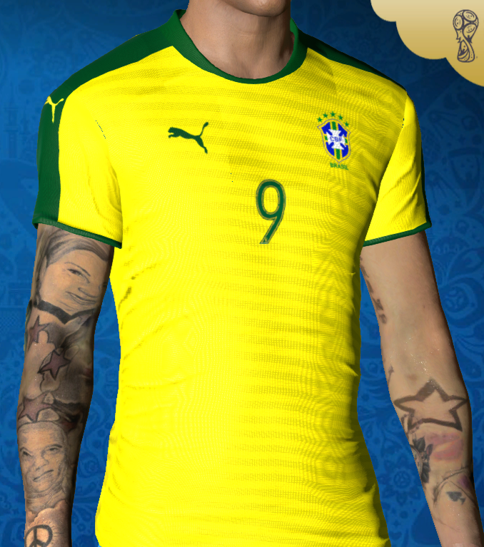 PES Kits: Brazil Custom Puma/Umbro Kits with Retro Color Combo PES 2017