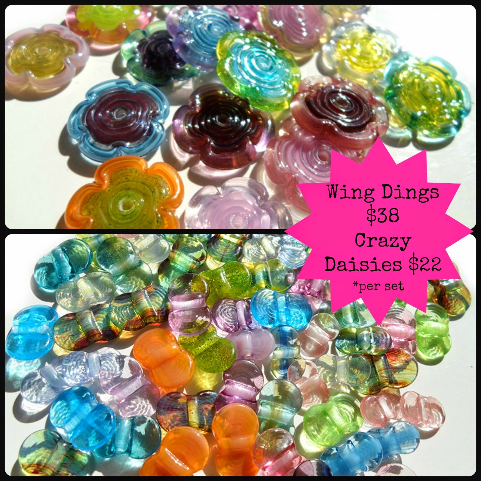 Genea Beads(Third Eye Gypsy): WING DINGS & CRAZY DAISIES BEAD PREVIEW ...