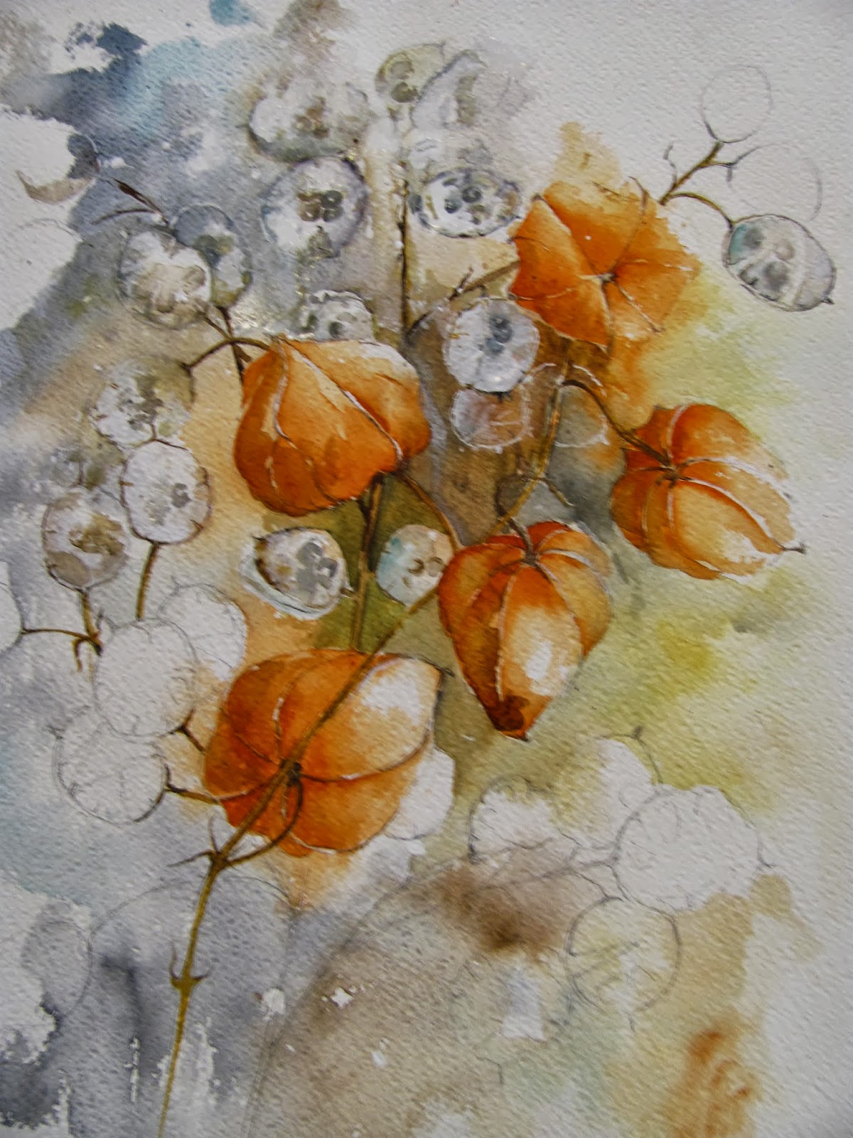 The Watercolour Log: Another AVA Session - `Seed Heads'