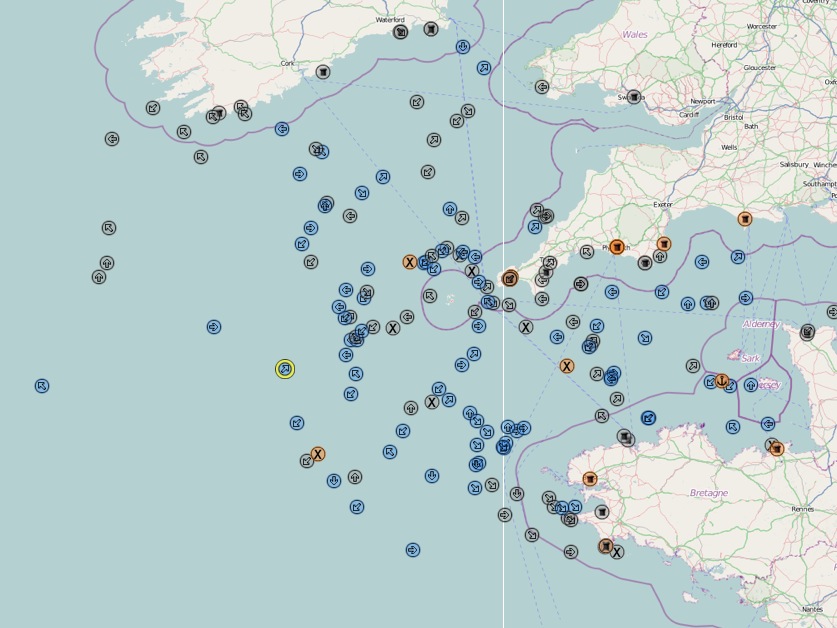 Through the Gaps! - Newlyn Fishing News: VesselTracker AIS - huge ...