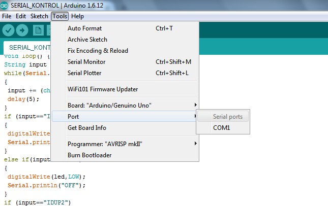 Welcome: ARDUINO:SERIAL CONTROL 2 LED DENGAN SERIAL MONITOR
