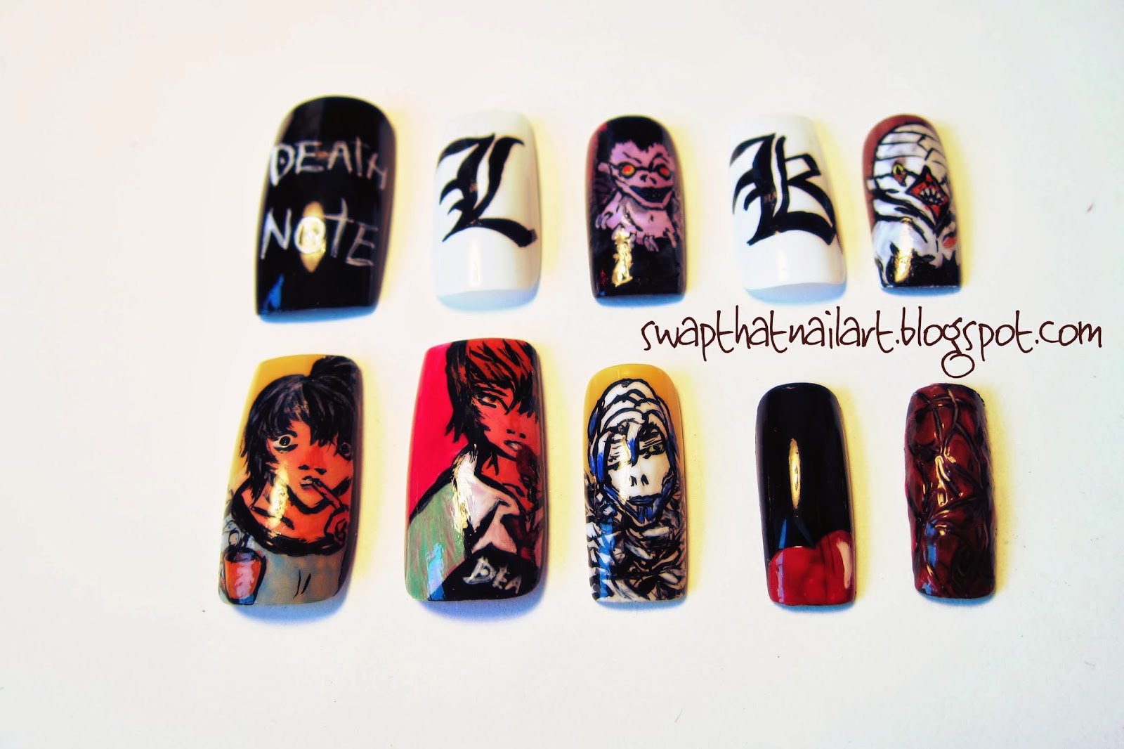 Death Note Nails- v.2 | Swap That Nail