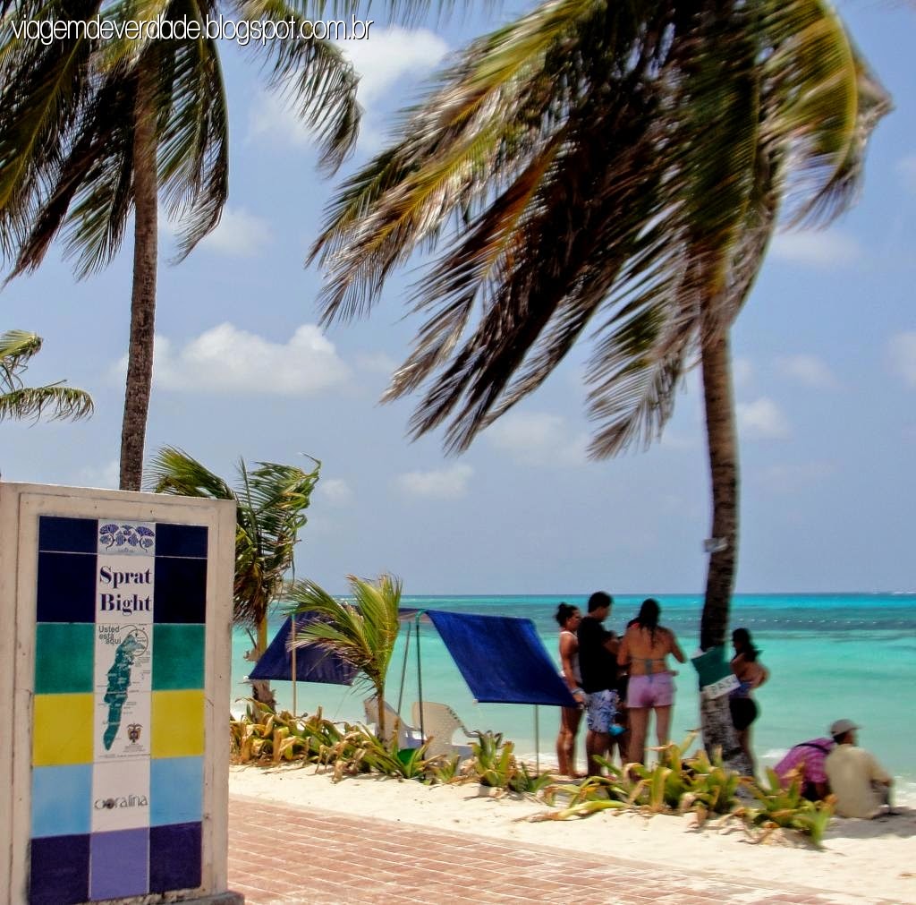 Viagem de Verdade: San Andres: Praia do Centro (Peatonal ou Sprat Bight)