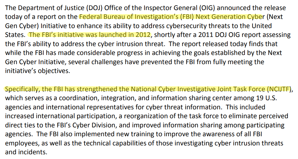 Nick Weil's Blog: What is the NCIJTF?