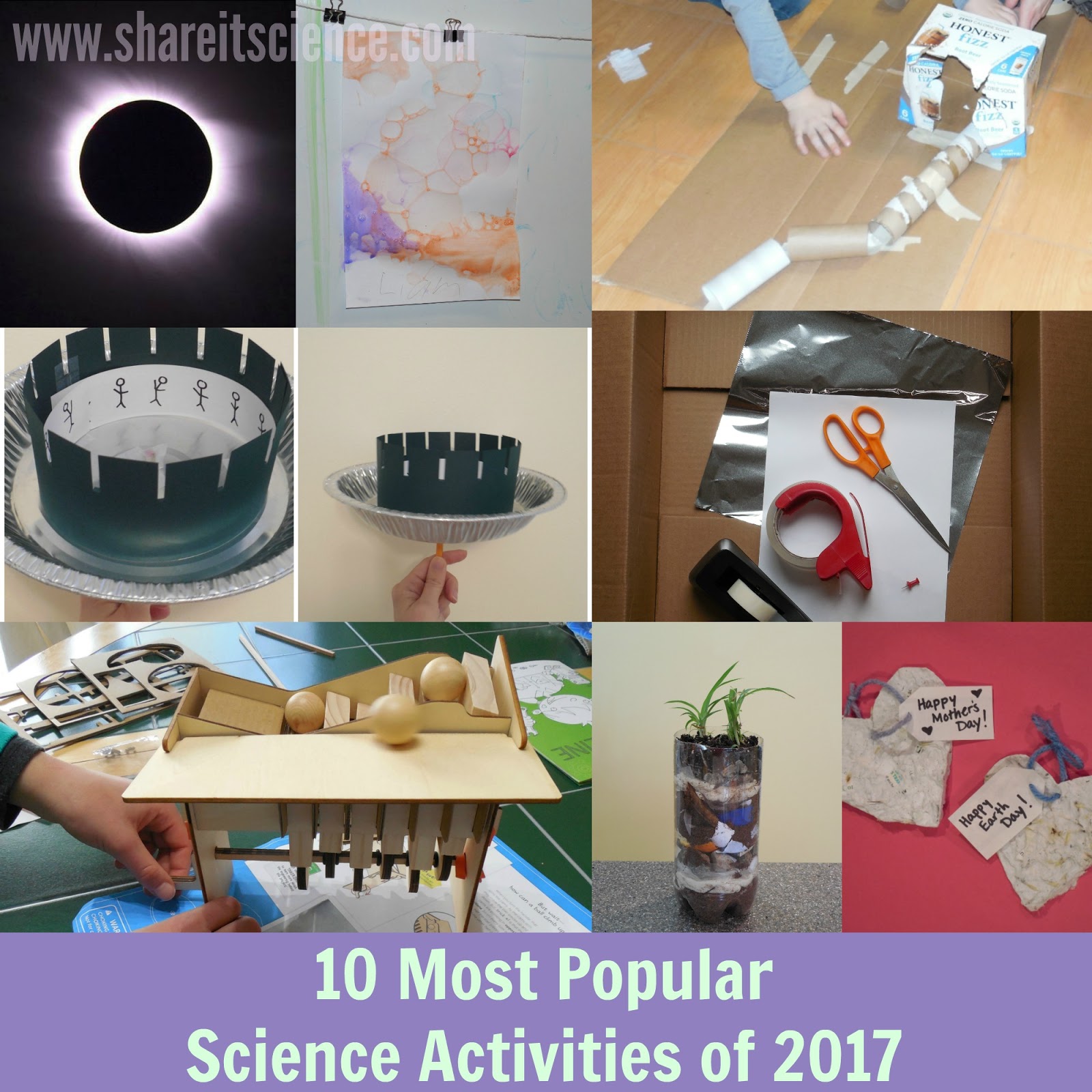 Share it! Science : 10 Most Popular Science Activities of 2017