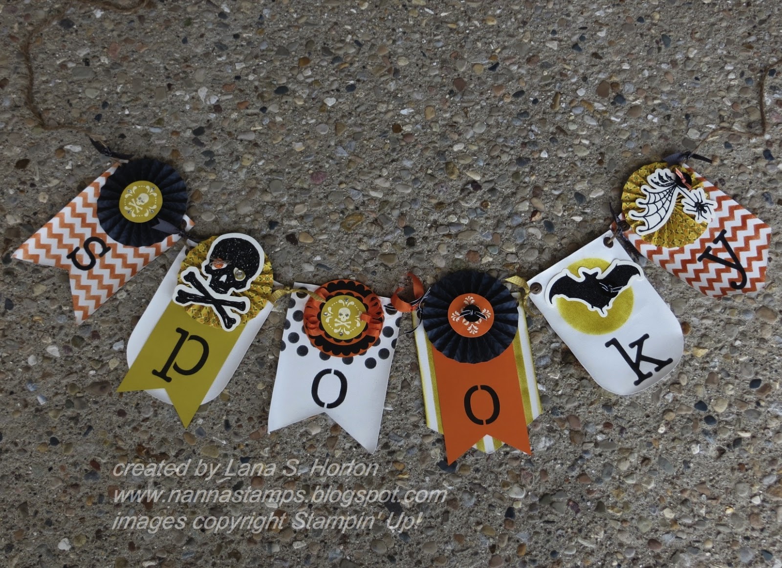 Stamping with Nanna: My Spooky Banner is Finished and I Love It!