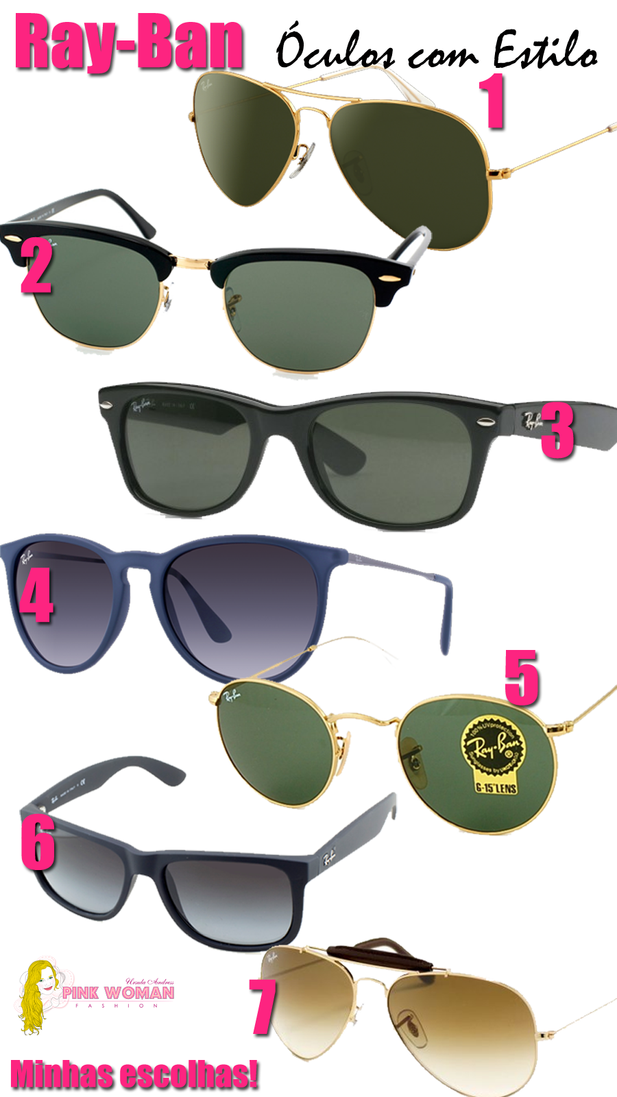 Ray-Ban Óculos com Estilos – Os Tops – Ursula Andress