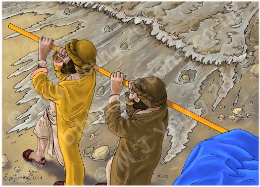 Martin at Bible Cartoons: Joshua & the river Jordan miracle