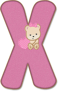 Alfabeto en Rosa con Ositos Bebé con Corazones. - Oh my Alfabetos!