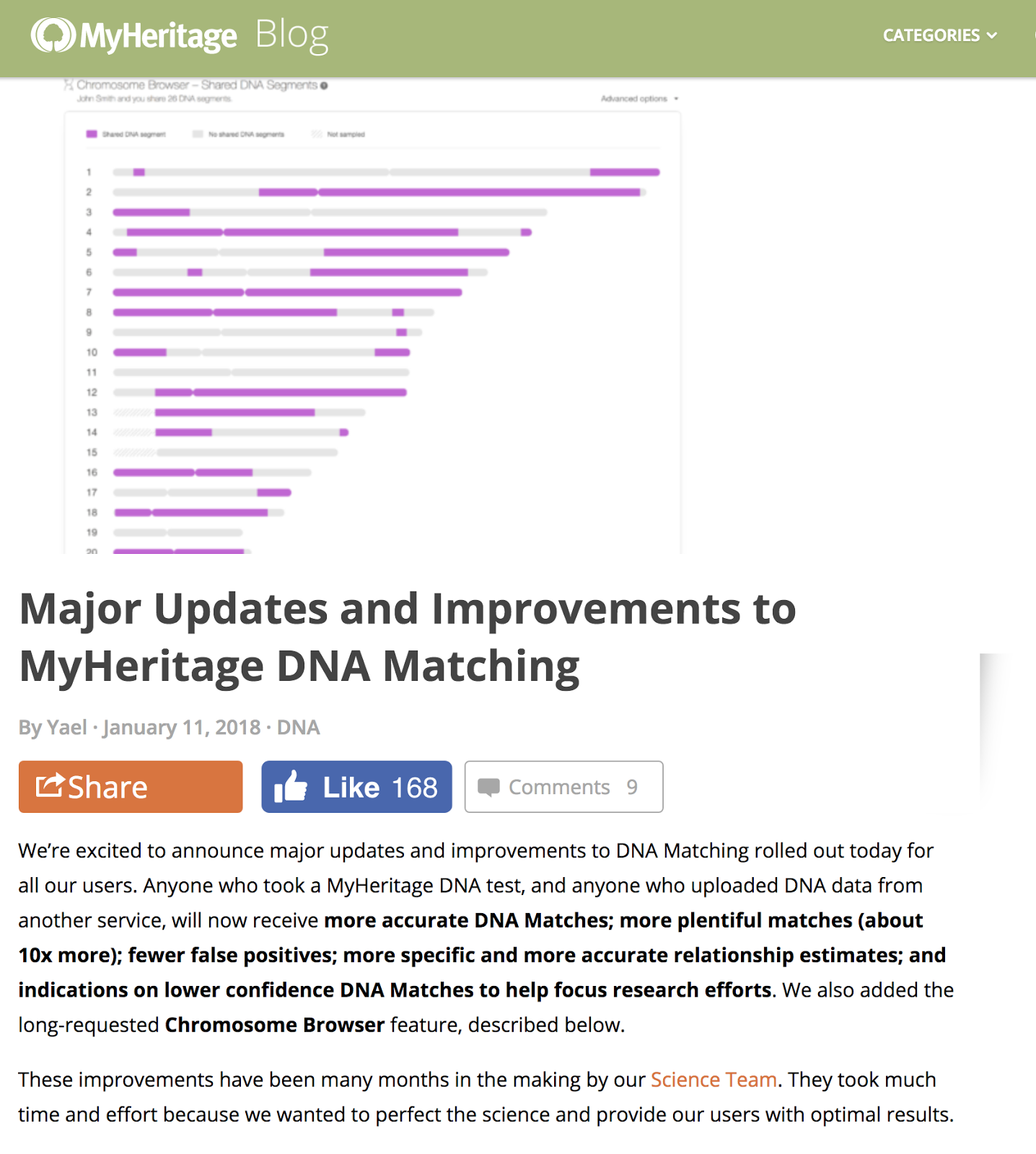 Genealogy's Star: MyHeritage announces more accurate DNA matching