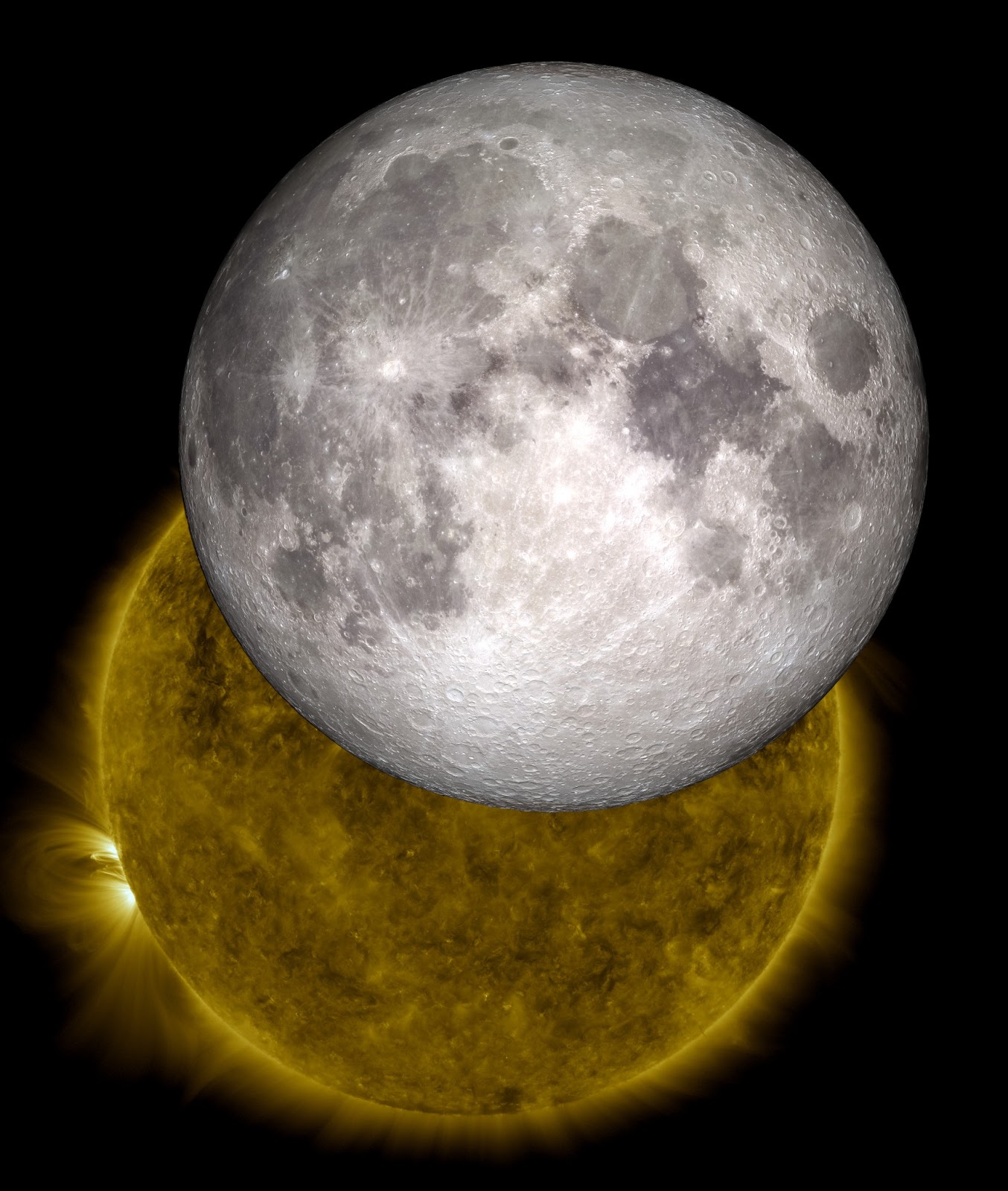 The Moon and Sun: Two NASA Missions Join Images | Earth Blog