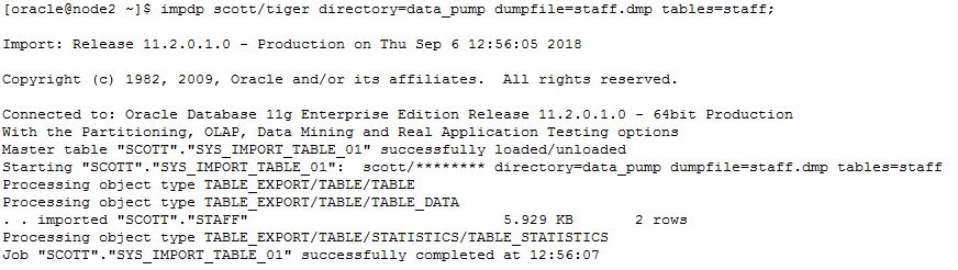 Export And Import Table On Oracle 11g Database With Examples Using Expdp And Impdp Utility 