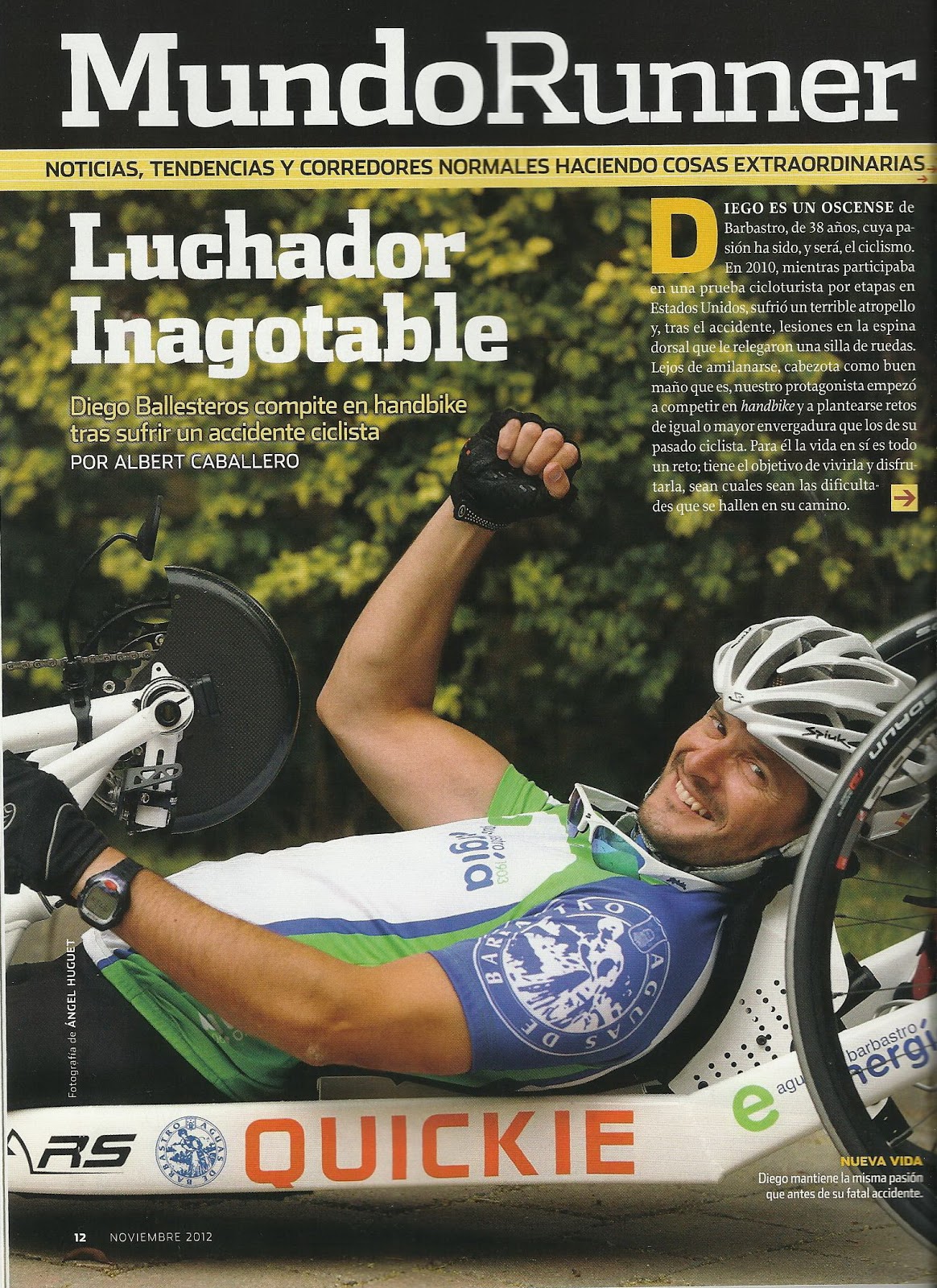 "DE LA EXPO A LAS OLIMPIADAS en bicicleta": LA REVISTA "RUNNER´S WORLD"