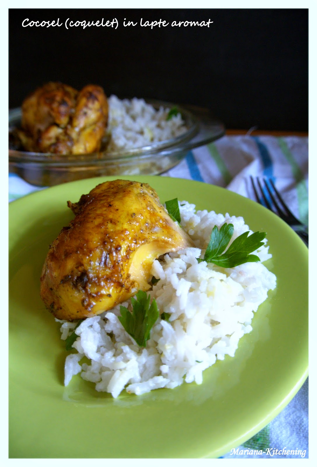 Cocoșel (coquelet) in lapte aromat