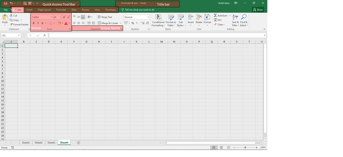 Introduction to screen of Excel - Excel tricks