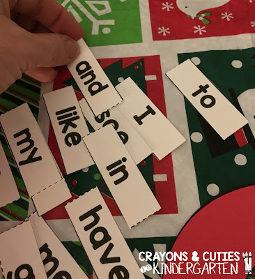 Crayons & Cuties In Kindergarten: Holiday Centers & Candy Cane Word Work!