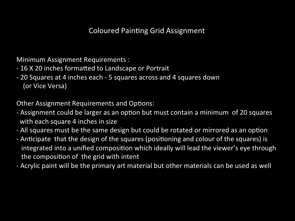 Derek Brueckner's VISUAL LANGUAGE Course: Assignment 2: Grid Painting ...