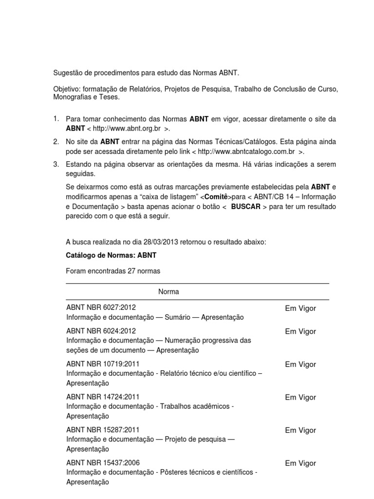 Modelo De Relatoria Abnt