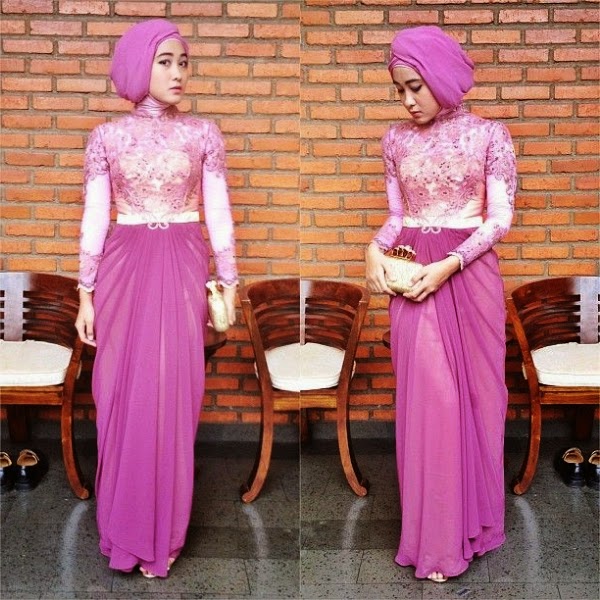 Inspirasi Model Kebaya Hijab Modern Pesta Terbaru 2017