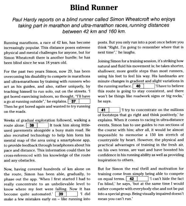 Let's Learn English: FCE Reading PART 6