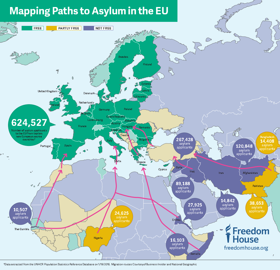 Freedom in the world (2016) - Vivid Maps