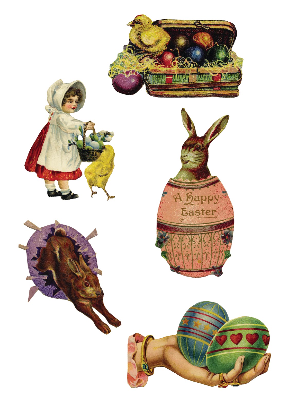 Easter Digital Collage Sheet free images