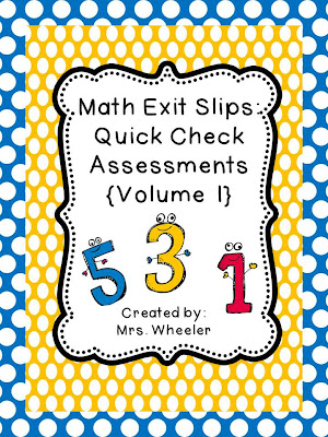 Math Assessments | Mrs. Wheeler's First Grade Tidbits | Bloglovin’