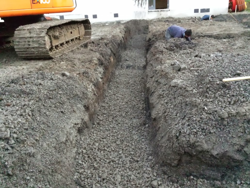 New House At Killavil: Peculation Area Finished, Garage Getting Started.