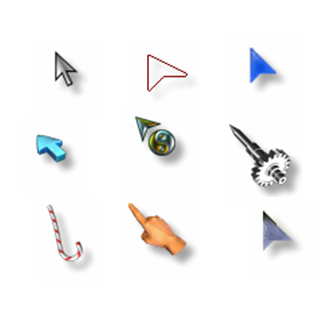 Large animated cursors - cellptu